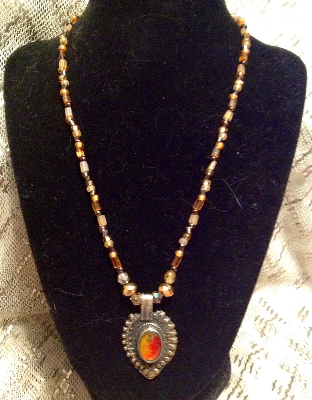 Shades of Gold Beaded Kuchi Necklace - Etsy