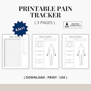 Printable Pain Management Tracker *instant Download* - Etsy