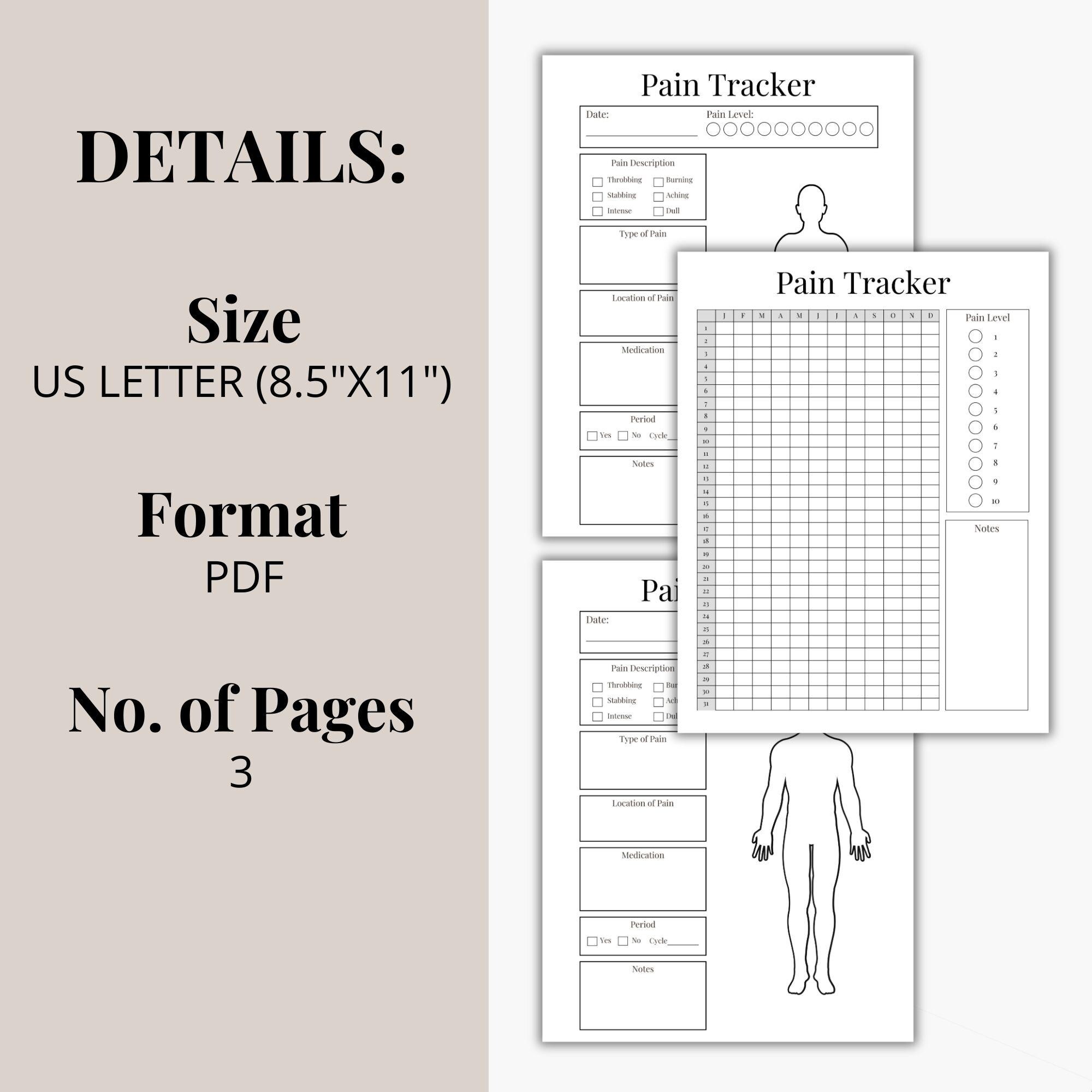 Printable Pain Management Tracker *instant Download* - Etsy