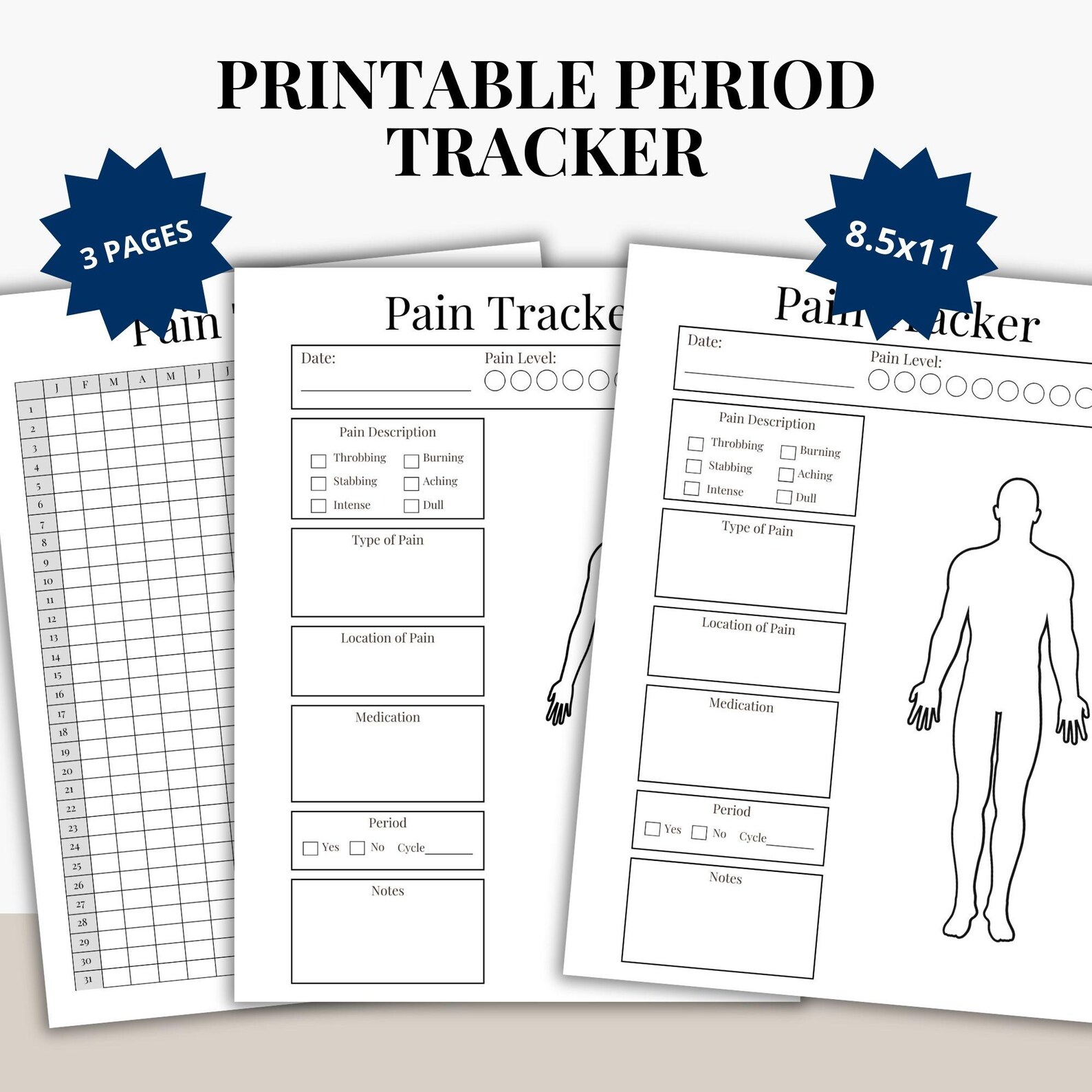 Printable Pain Management Tracker *instant Download* - Etsy