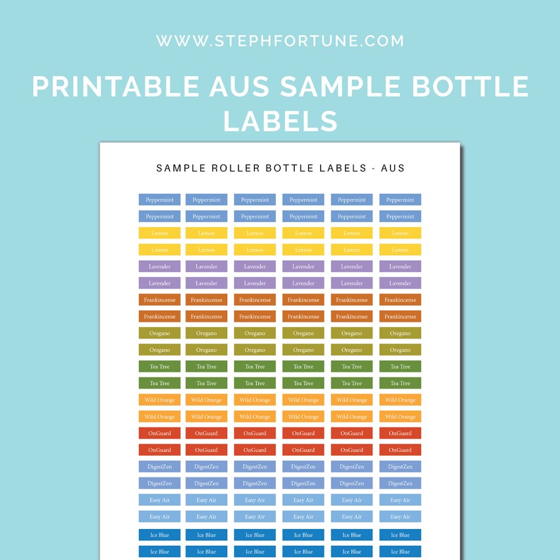 Printable 1ml Sample Bottle Labels Essential Oil Labels | Etsy