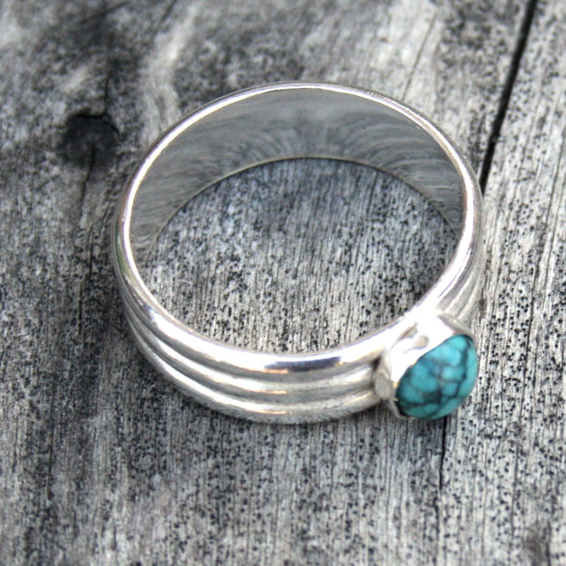 Sterling Silver Turquoise Stone Ring - Etsy