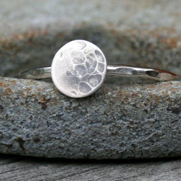 Silver Moon Ring - Etsy