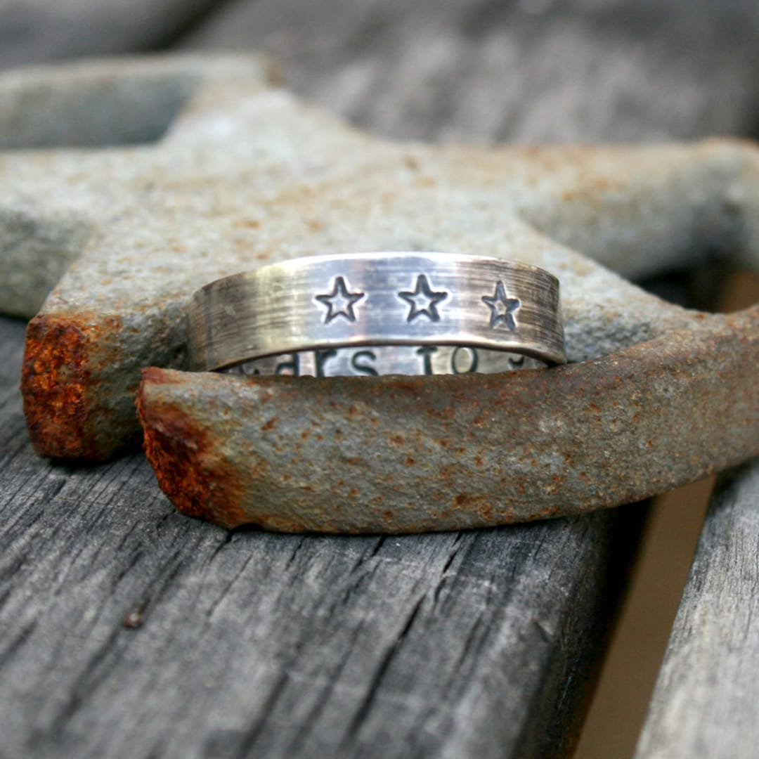 Personalized Hand Stamped Jewelry - Custom Sterling Silver Ring - Super ...
