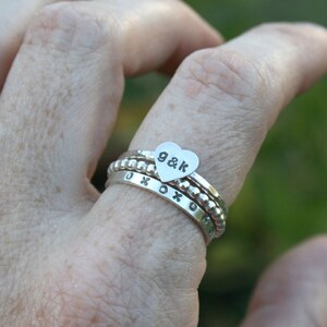 Personalized Hand Stamped Jewelry Sterling Silver Stacking - Etsy