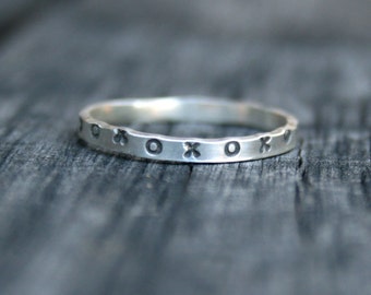 XOXO Ring sterling Silver - Etsy