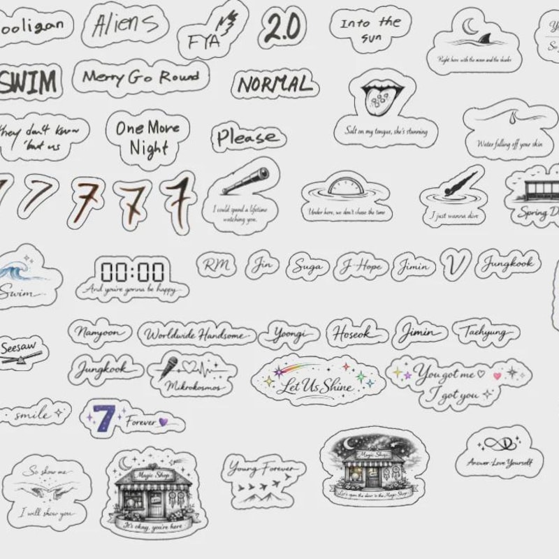 Bts Face Tattoo Stickers - Etsy