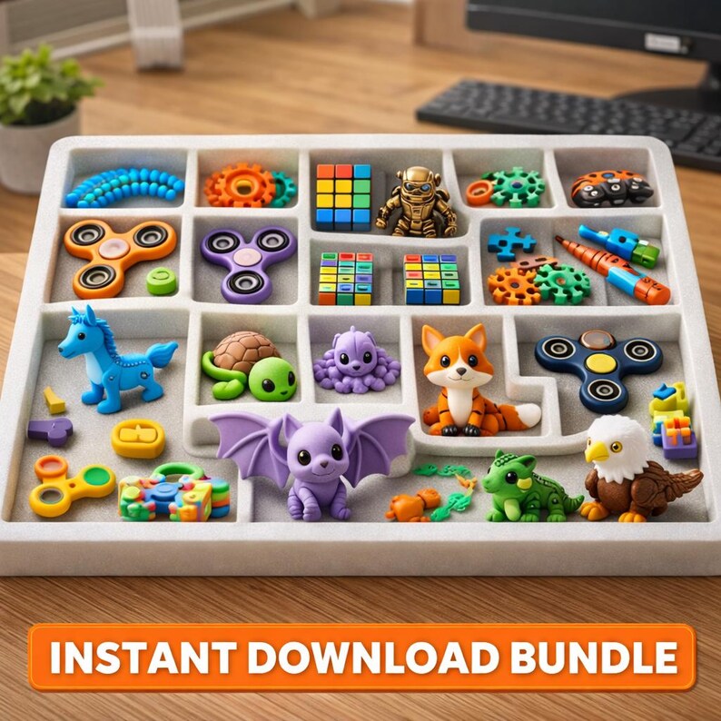 Fidget Toy STL Bundle 300+ | Stress Relief 3D Print Files | Flexi ...