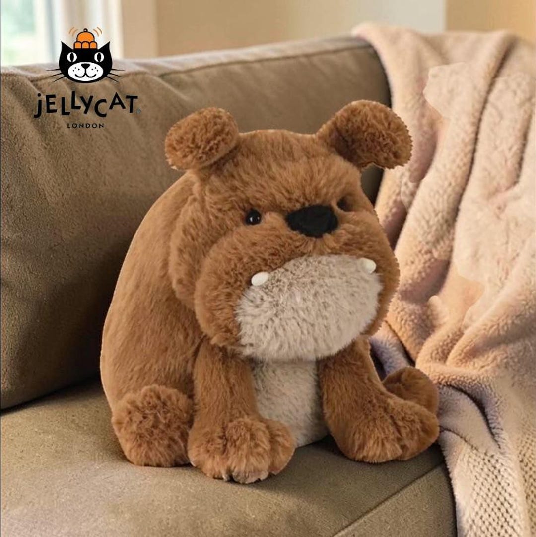 Jellycat Derek Dog Plush Toy – Soft Dog Stuffed Animal, Comfort Doll ...