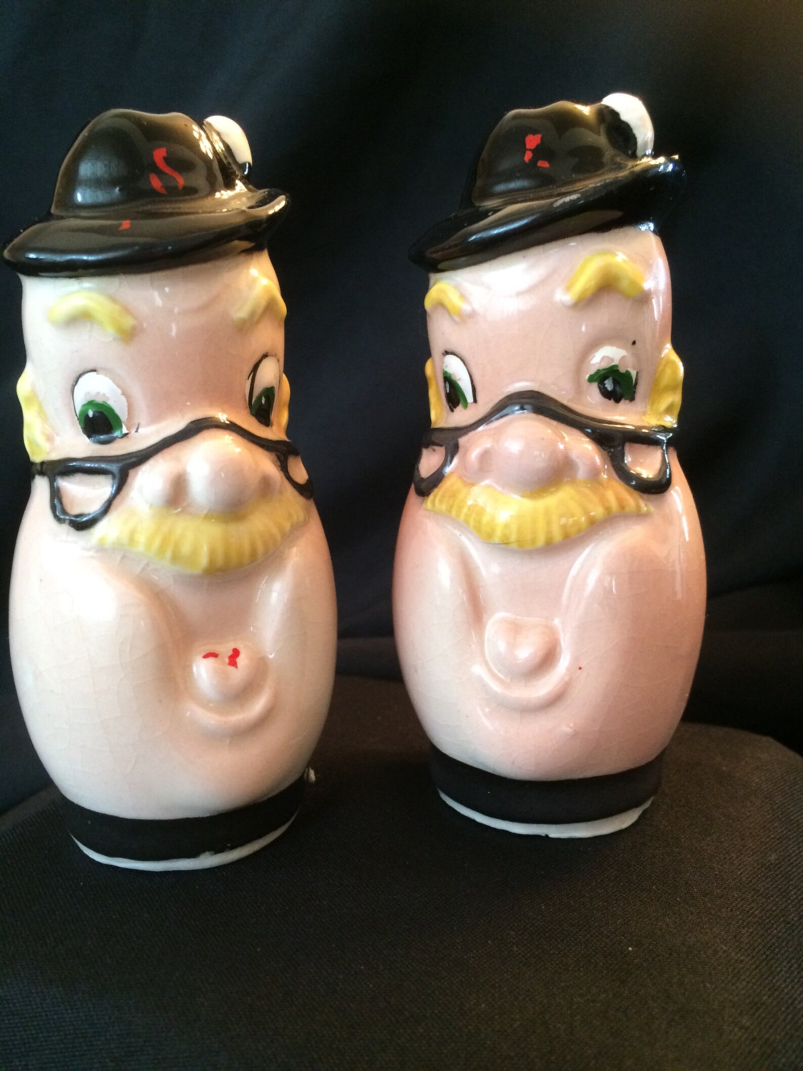 Vintage Man Head Salt and Pepper Shakers Shafford - Etsy