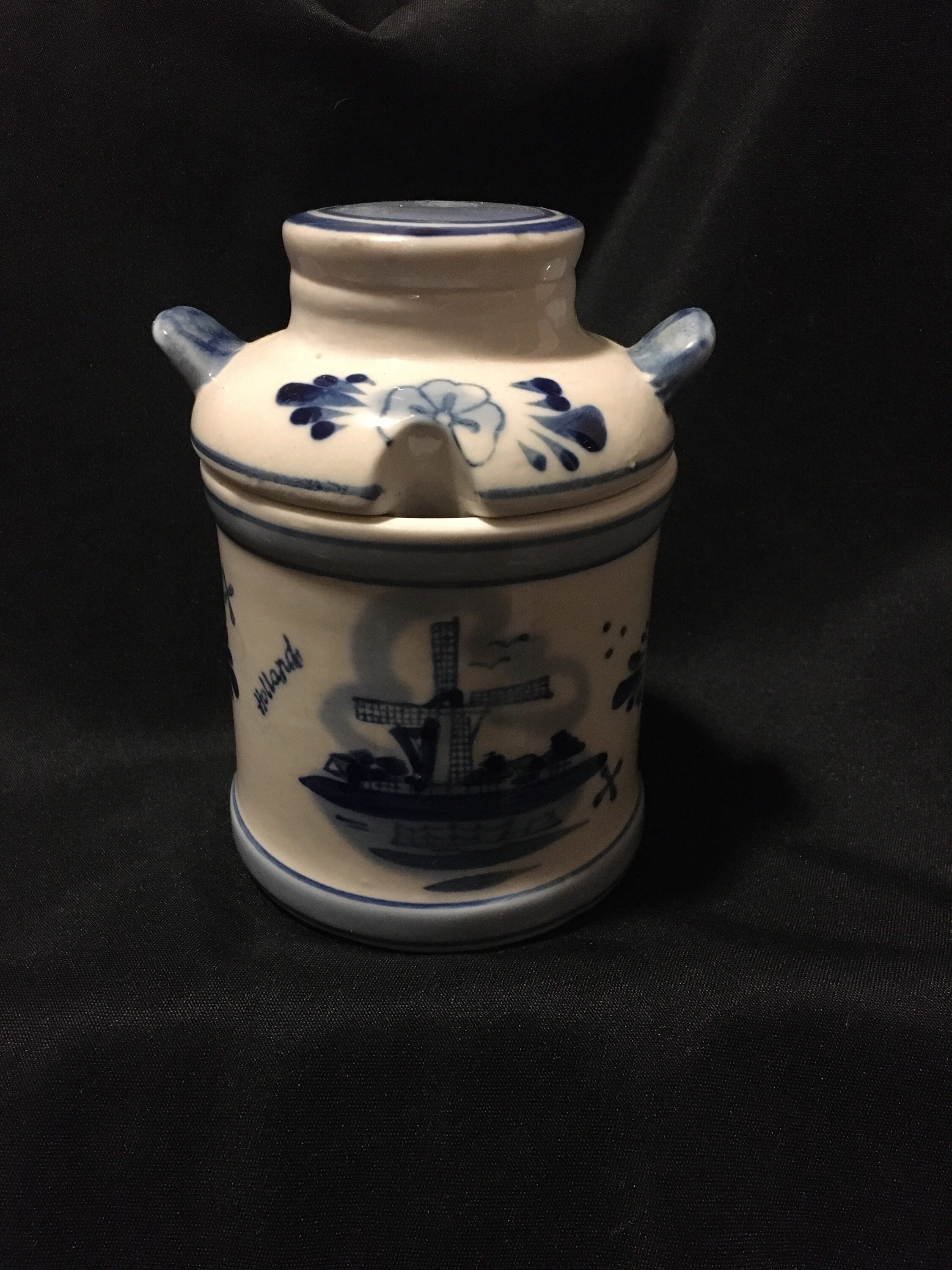 Delft Blue Mustard Pot Handpainted Designed by TS Holland - Etsy