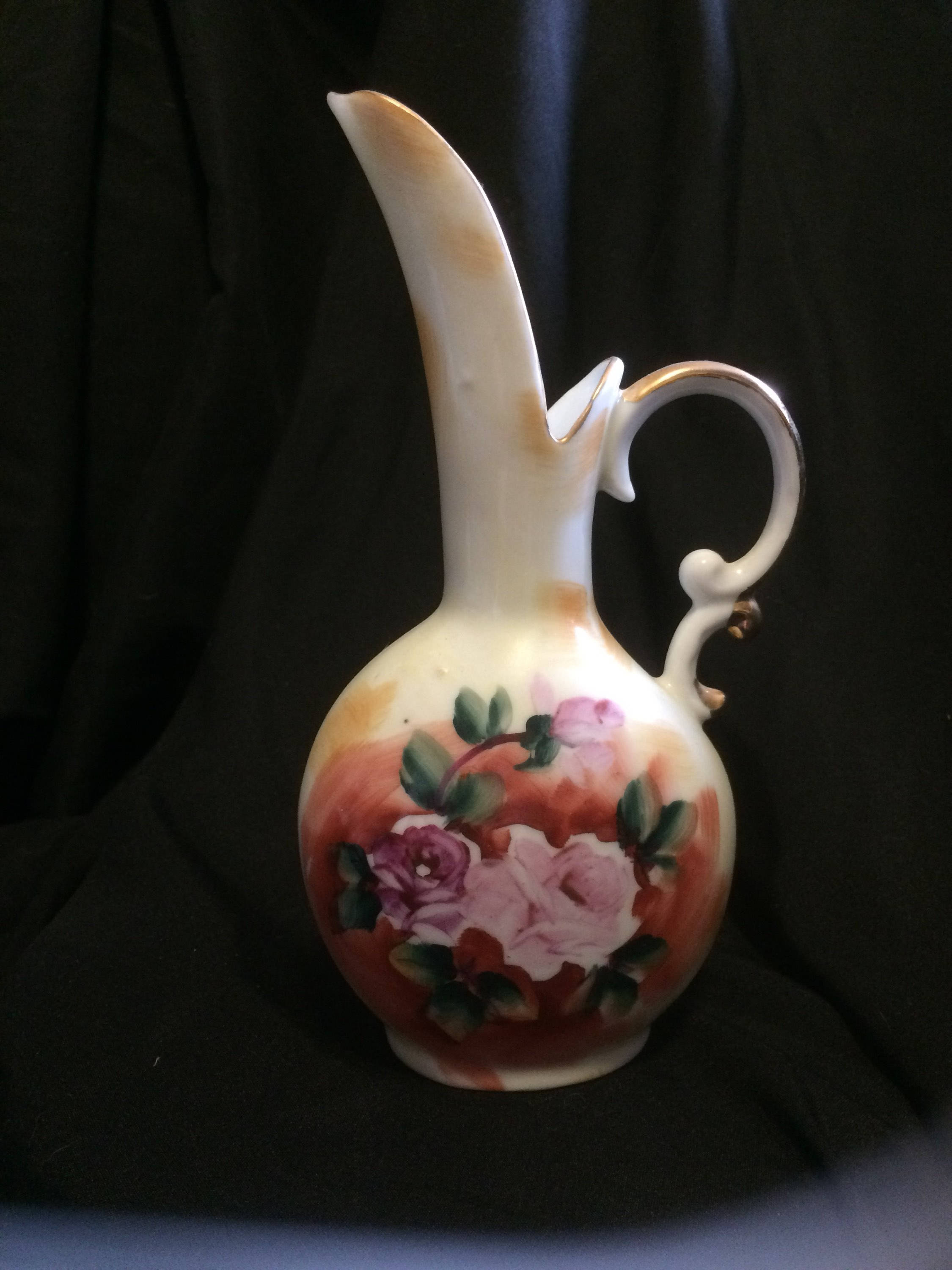 Vintage Floral Pitcher Japan - Etsy Sweden