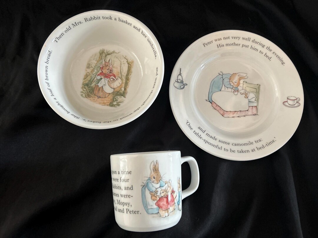 Wedgwood China Peter Rabbit beatrix Potter Childs Place Setting England ...