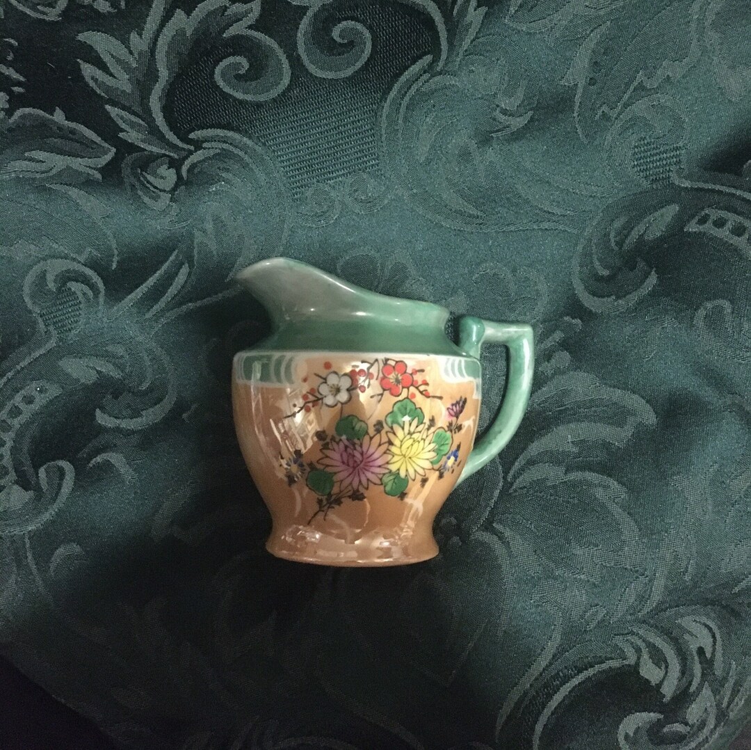 Luster Ware Creamer~ Made in Japan ~ Sienna, Green and Purple With a ...