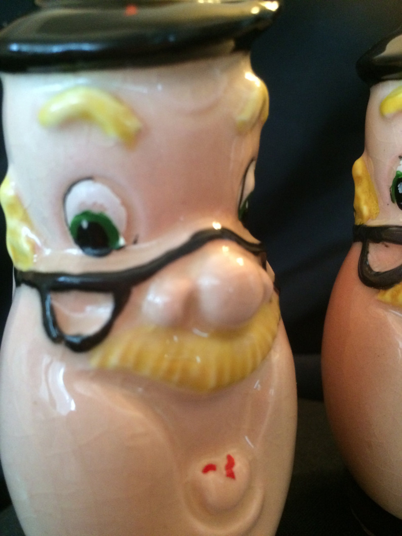 Vintage Man Head Salt and Pepper Shakers Shafford - Etsy