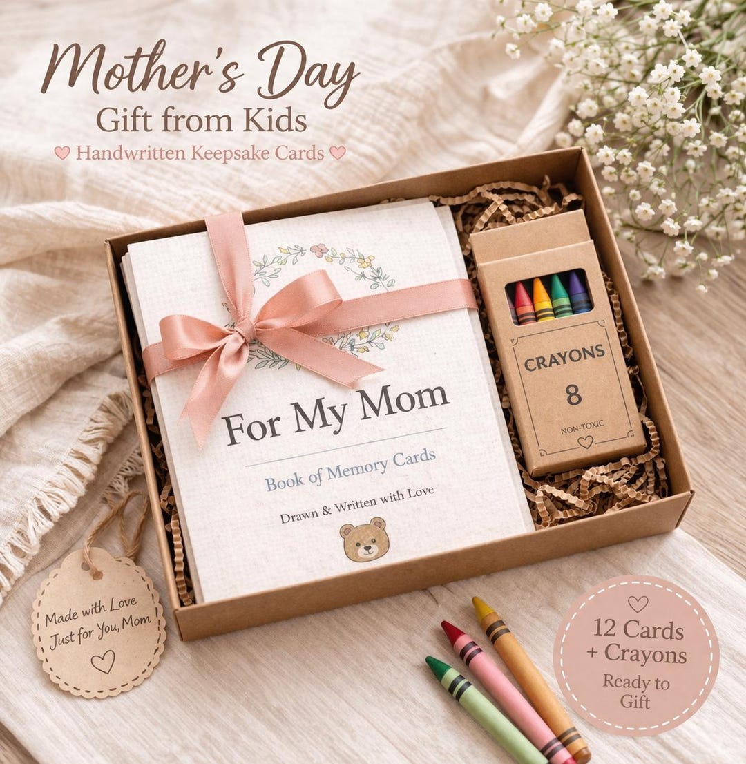 Mother's Day Keepsake Cards for Kids, Draw and Write Memory With ...