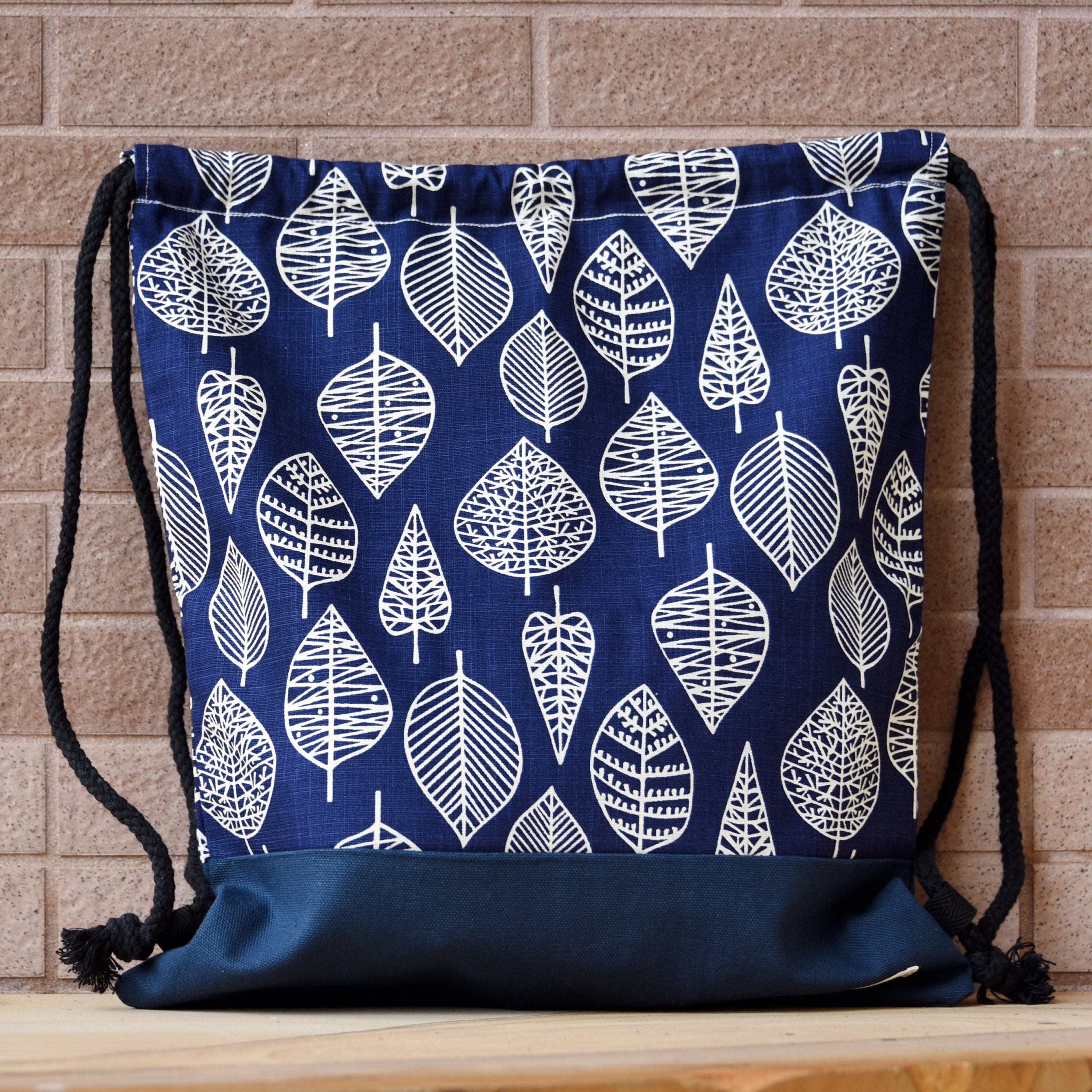 Drawstring Backpack/ Cotton Backpack/ Drawstring Bag/ Handmade - Etsy