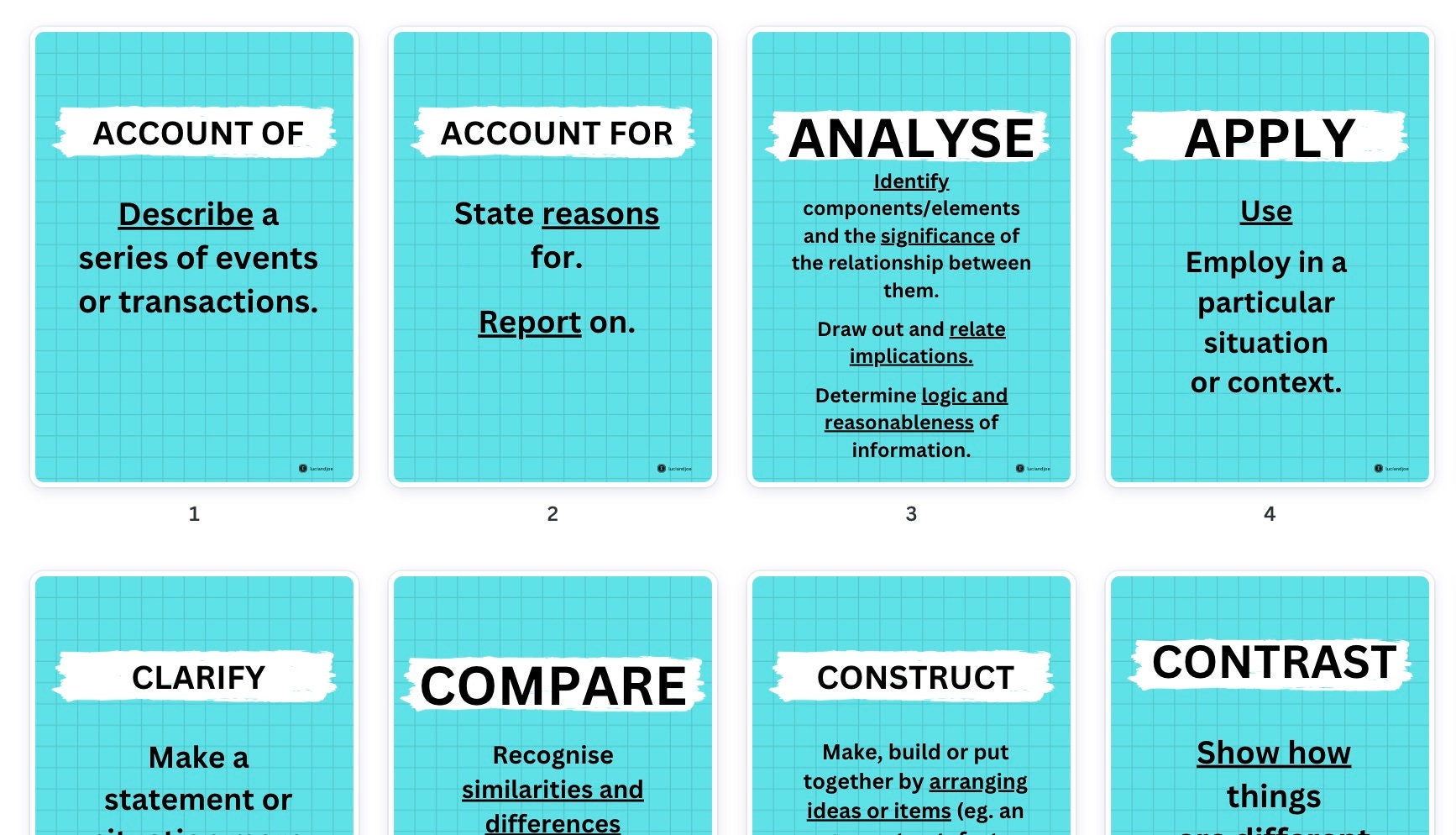 VCE Command Terms Posters for Teachers, Students, Classrooms - Study ...