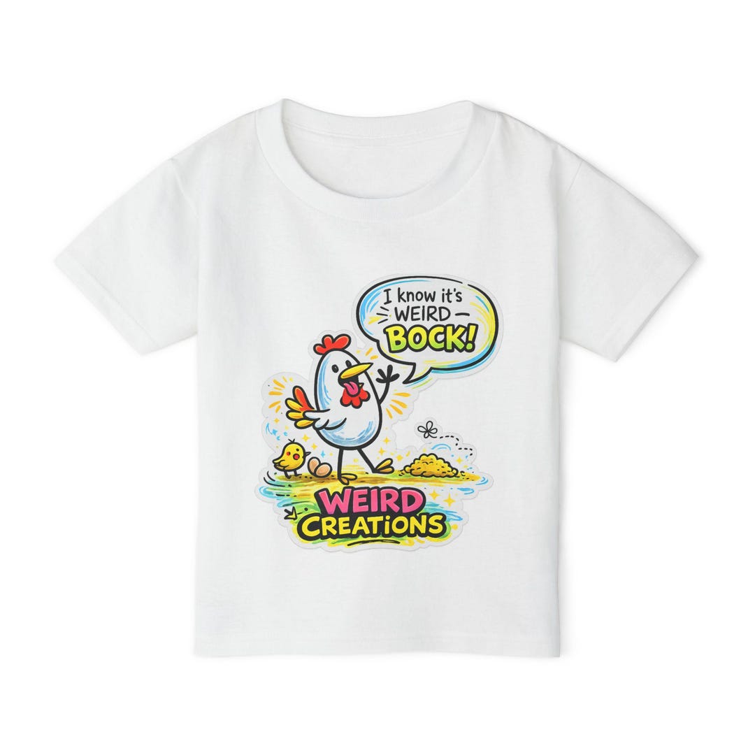 Weird Creations Chicken Cartoon Toddler T-shirt | Humorous Chick Design ...