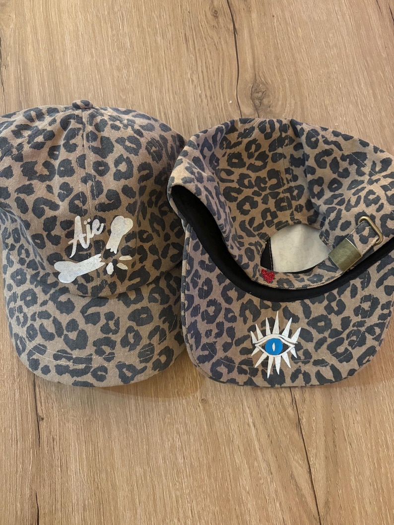 Customizable Soft Leopard Print Caps - Etsy