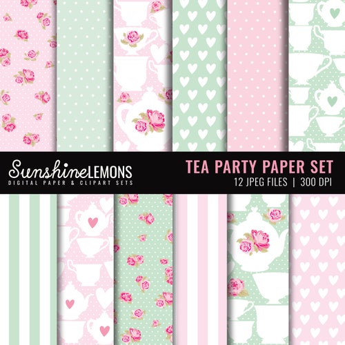 Digital Paper Pack: vintage Pink Patterns Pastel | Etsy
