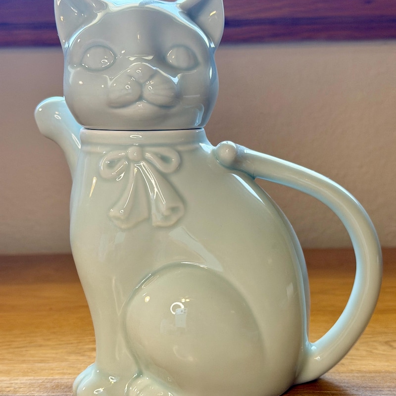 Cat Teapot and Creamer - Etsy