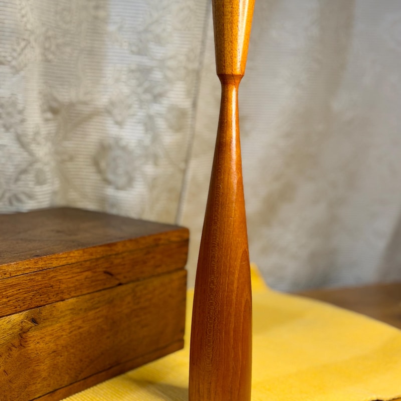 Teak Mcm Candle Holder - Etsy