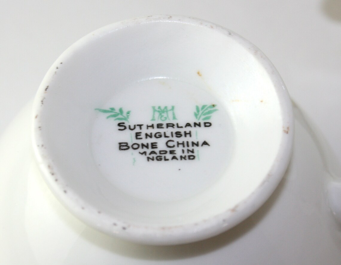 Sutherland Tea Cup, Sutherland English Bone China Tea Cup and Saucer, H ...