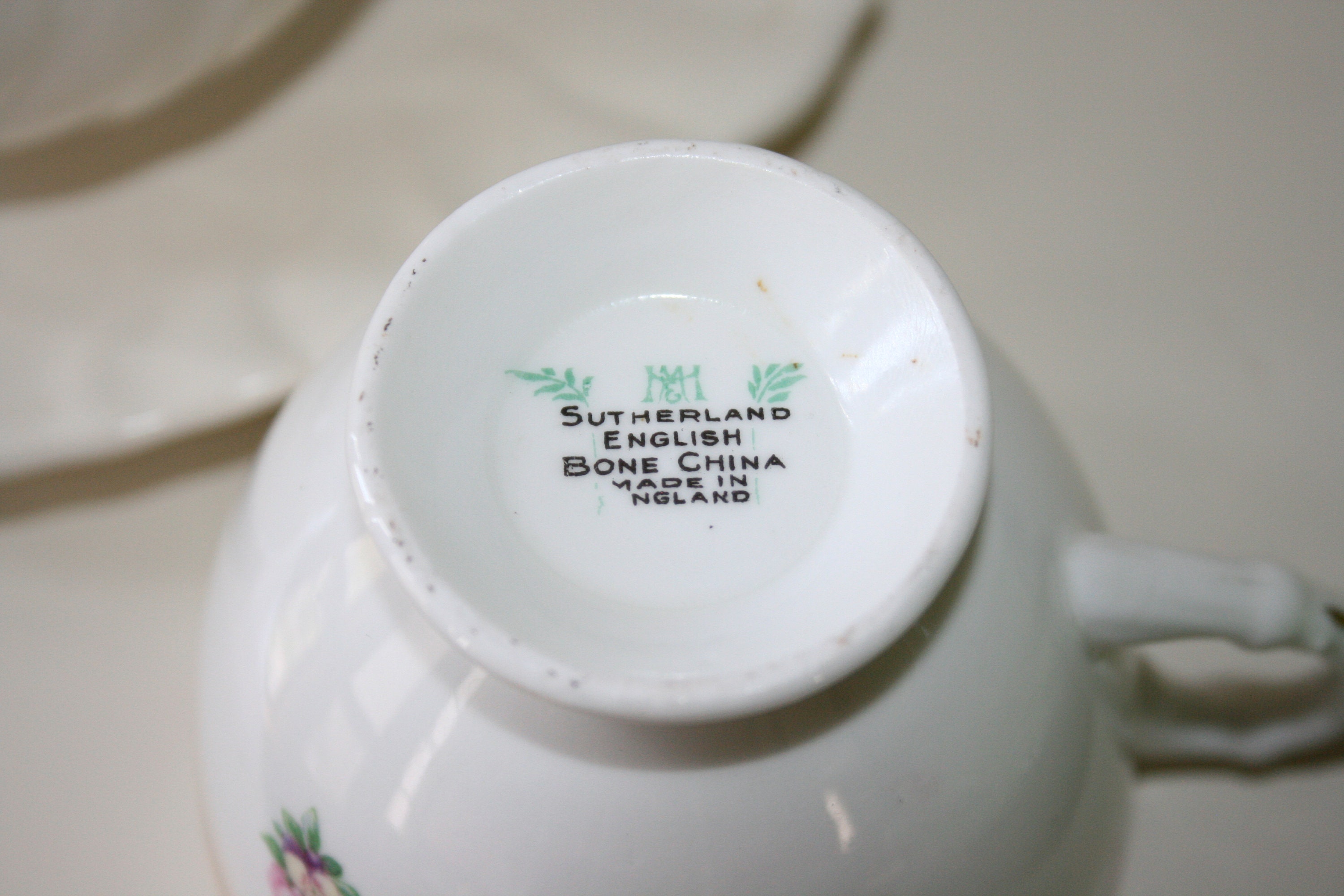 Sutherland Tea Cup, Sutherland English Bone China Tea Cup and Saucer, H ...