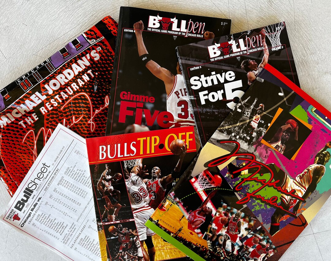 Michael Jordan Chicago Bulls Lot Magazine Vintage 1996-97 Bullpen Game ...