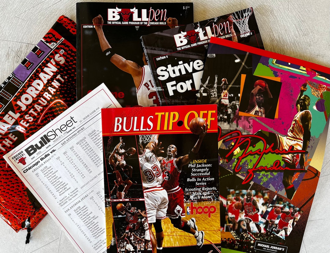 Michael Jordan Chicago Bulls Lot Magazine Vintage 1996-97 Bullpen Game ...