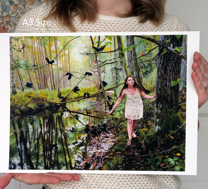 Mystical Forest River Walk With Crows | Magical Realism | Limited ...