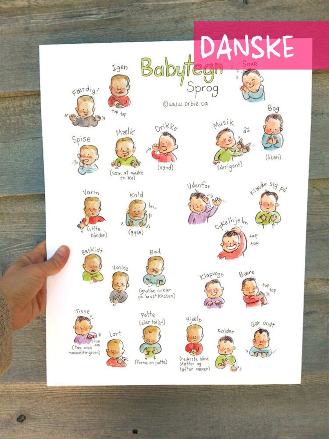 DK DANOIS Langage des signes de bébé Affiche - Etsy Canada
