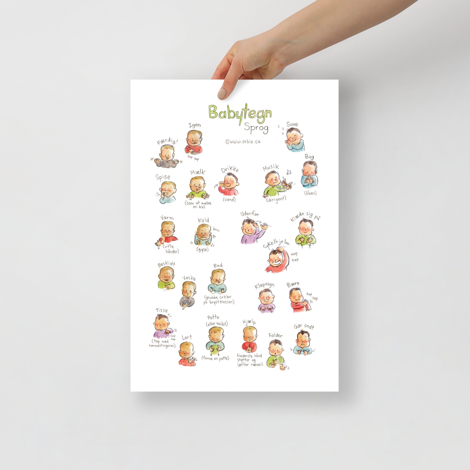 DK DANOIS Langage des signes de bébé Affiche - Etsy Canada