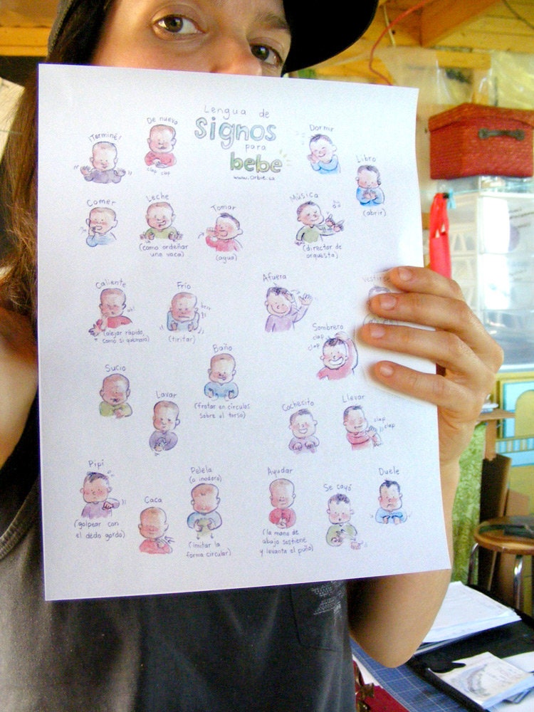 ES Baby sign language poster SPANISH PRINTABLE Sign with | Etsy