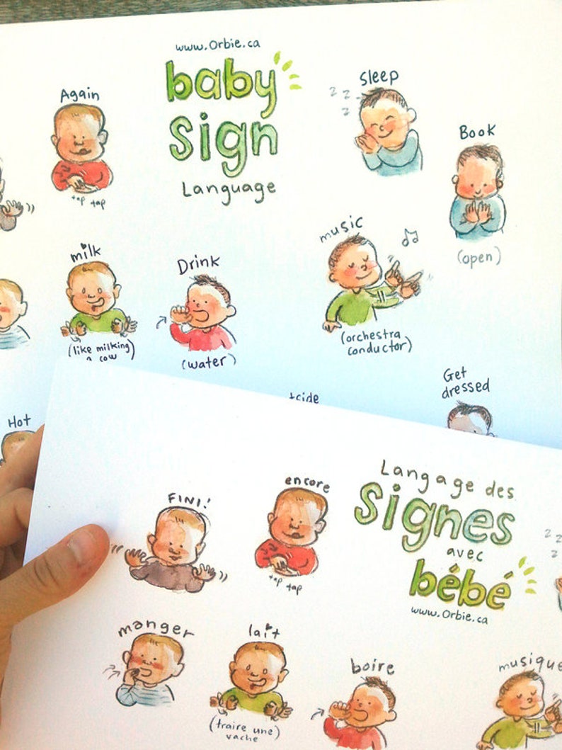 FR Langage des signes de bébé Affiche 13X17 A3 | Etsy