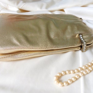 Gold Side Open Rhinestone Shoulder Purse Unusual Pocket Purse | Etsy