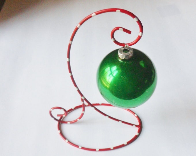 Ornament Hanger, Red and White Polka Dot Metal Ornament Display Rack - Etsy