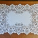 White Lace Doily, Rectangular Doily With Pansies, Vintage Doily With ...