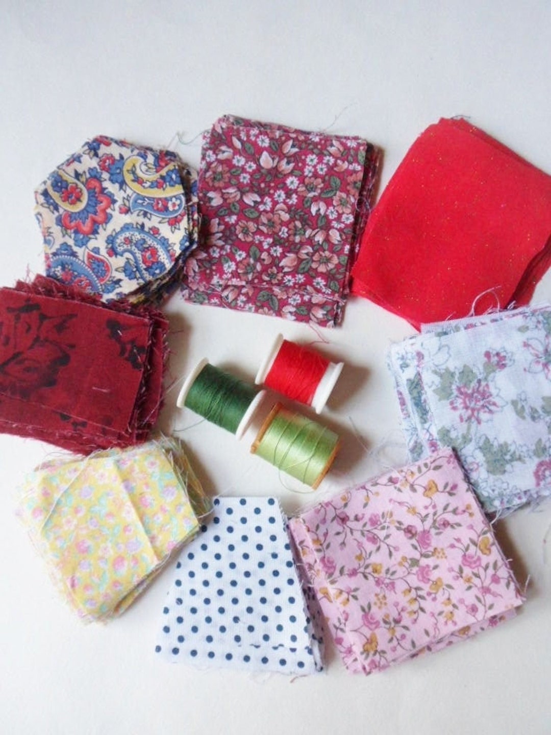 Small Quilt Squares, 200+ Cut Fabric Pieces, Assorted 2 X 2 Little ...