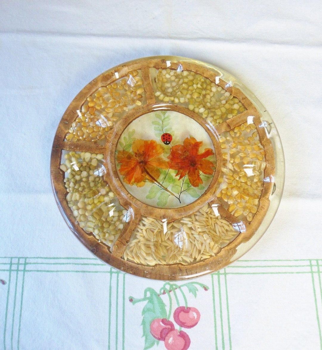 Seeds and Flowers Resin Deviled Egg Plate, Deviled Egg Server With ...