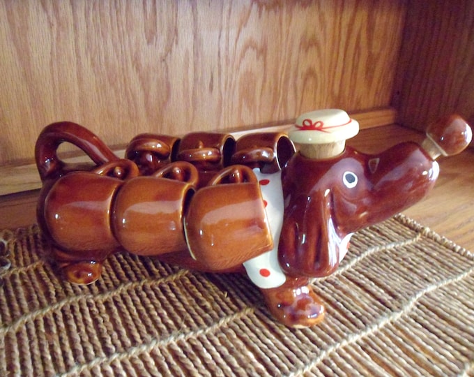 Dachshund Dog Liquor Decanter, Wiener Dog Bottle With Shot Glasses - Etsy