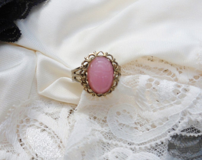 Pink Scarab Ring Adjustable Pink Beetle Ring Symbolic Scarab - Etsy