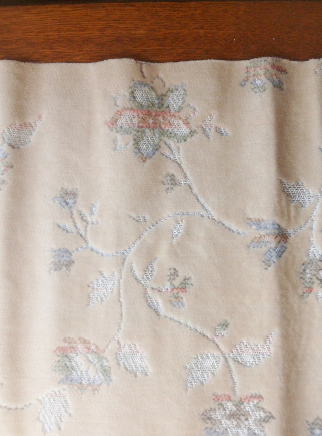 Small Piece of Velvet Brocade Upholstery Fabric Cut Floral - Etsy