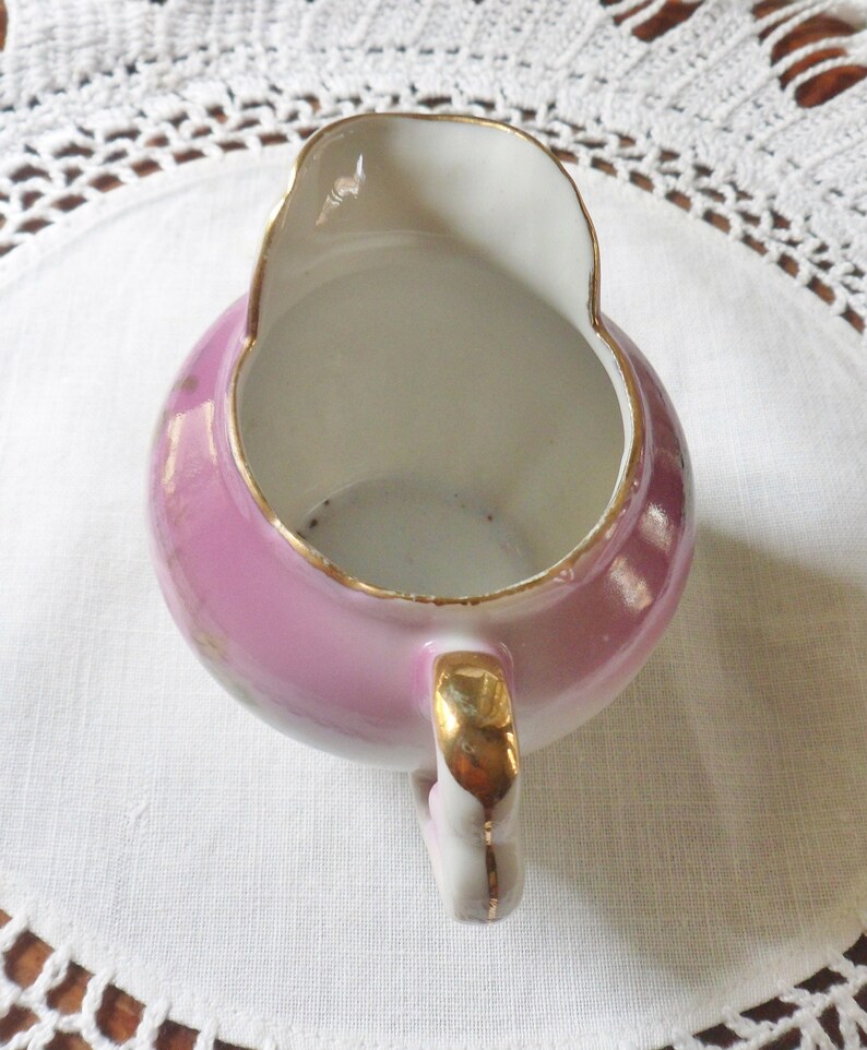 Lefton Cream Pitcher, Small Vintage Hand Painted Rose Creamer, Lefton ...