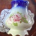 Flow Blue Vase With Roses, Vintage Footed Victorian Flower Vase - Etsy