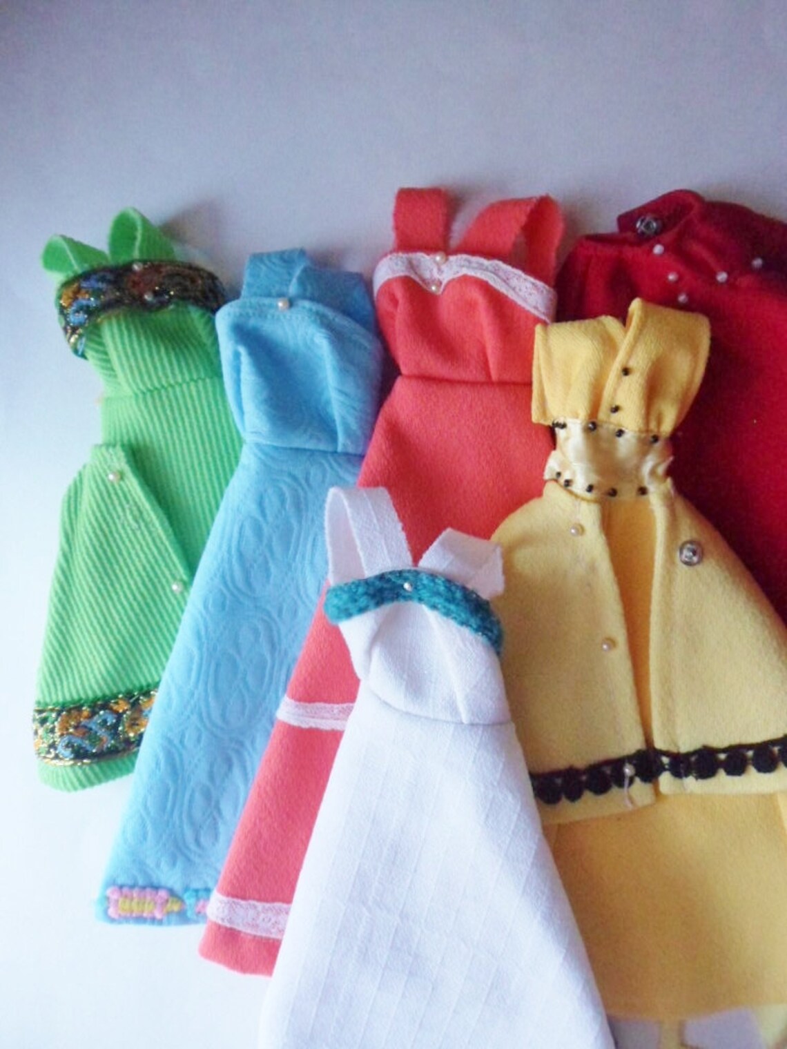 Six Assorted Handmade Barbie Doll Dresses Retro Barbie Summer | Etsy