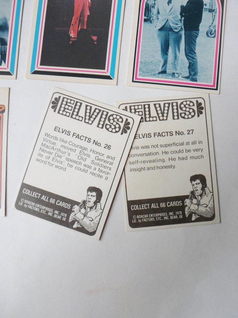 Elvis Collector Cards Nine Elvis Presley Trading Cards 19-27 - Etsy