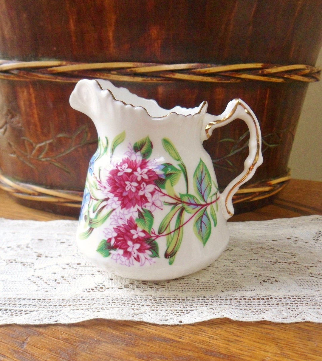 The Flowers of Shakespears Bay Creamer, Vintage Royal Avon Bone China ...