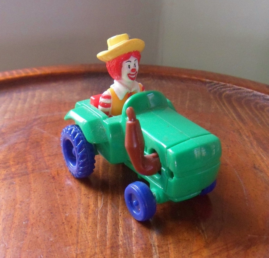 Ronald Mcdonald Toy Tractor, Vintage Bouncing Ronald Happy Meal Toy - Etsy